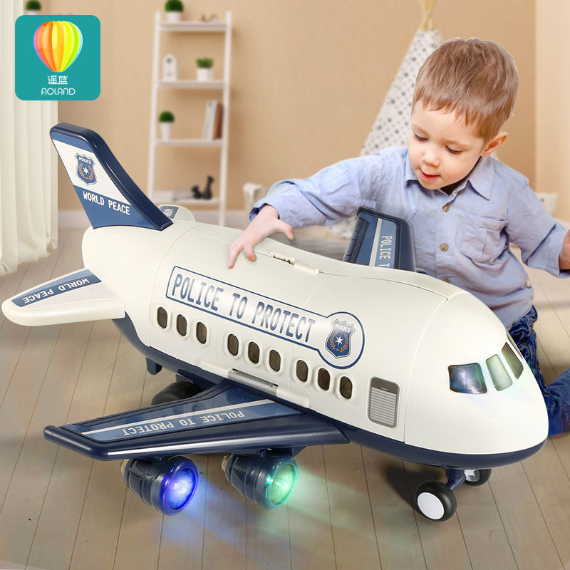 Extra Large Children's Transforming Airplane Toy Simulation Passenger ...