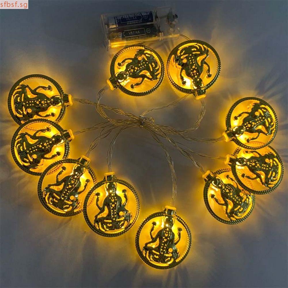 SFBSF Diwali Light, Indian 10 LED Light String, Deepavali Decoration AUM OM Swastika Lakshmi ...
