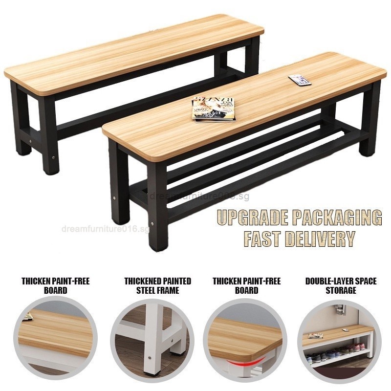 Dining Table Long Bench Gym Rest Stool Shoe Rack Bench Shoe Changing ...