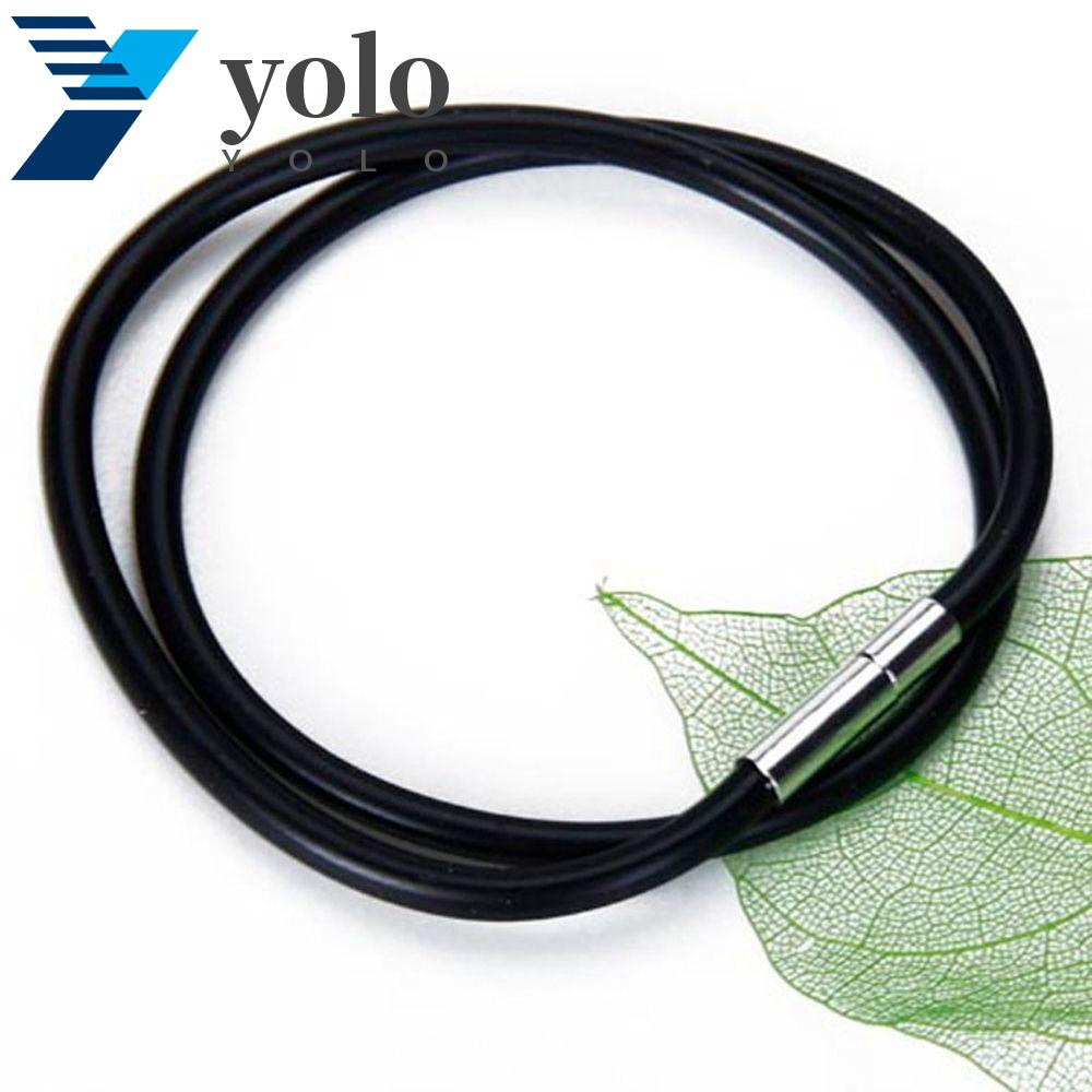 YOLO Necklace Rubber Closure Stainless Steel Jewelry | Shopee Singapore