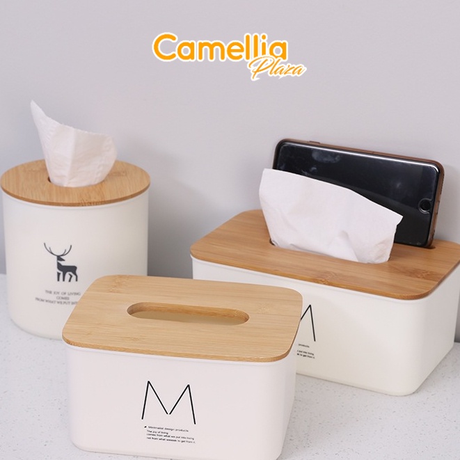 KAYU Wooden Tissue Box Wooden Design Tissue Container Tissue Storage ...