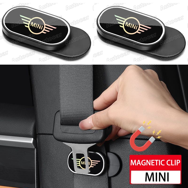 MINI Car Seat Belt Magnetic Clip Retainer Stabilizer Clips Vehicle Belt ...