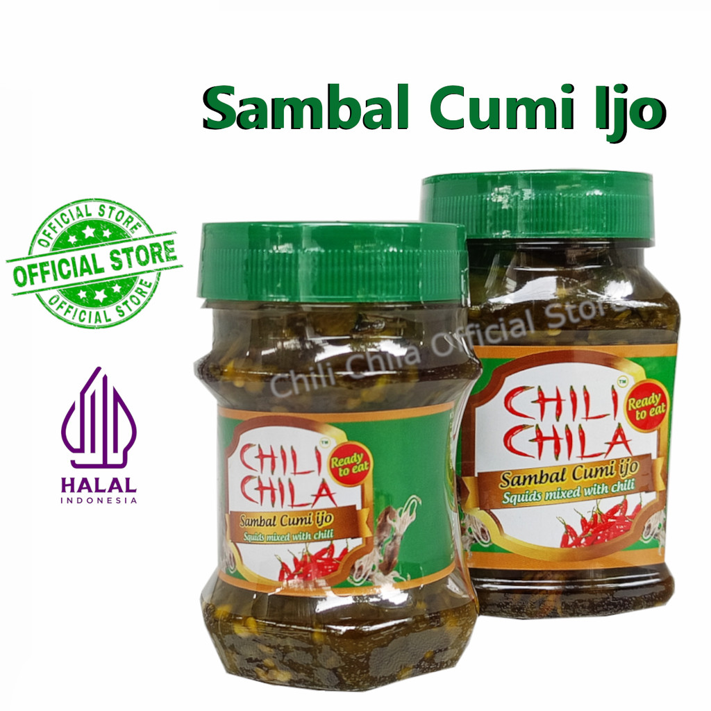 Halal Chili Chila Sambal Squid Green 140 gr & 210 gr | Shopee Singapore