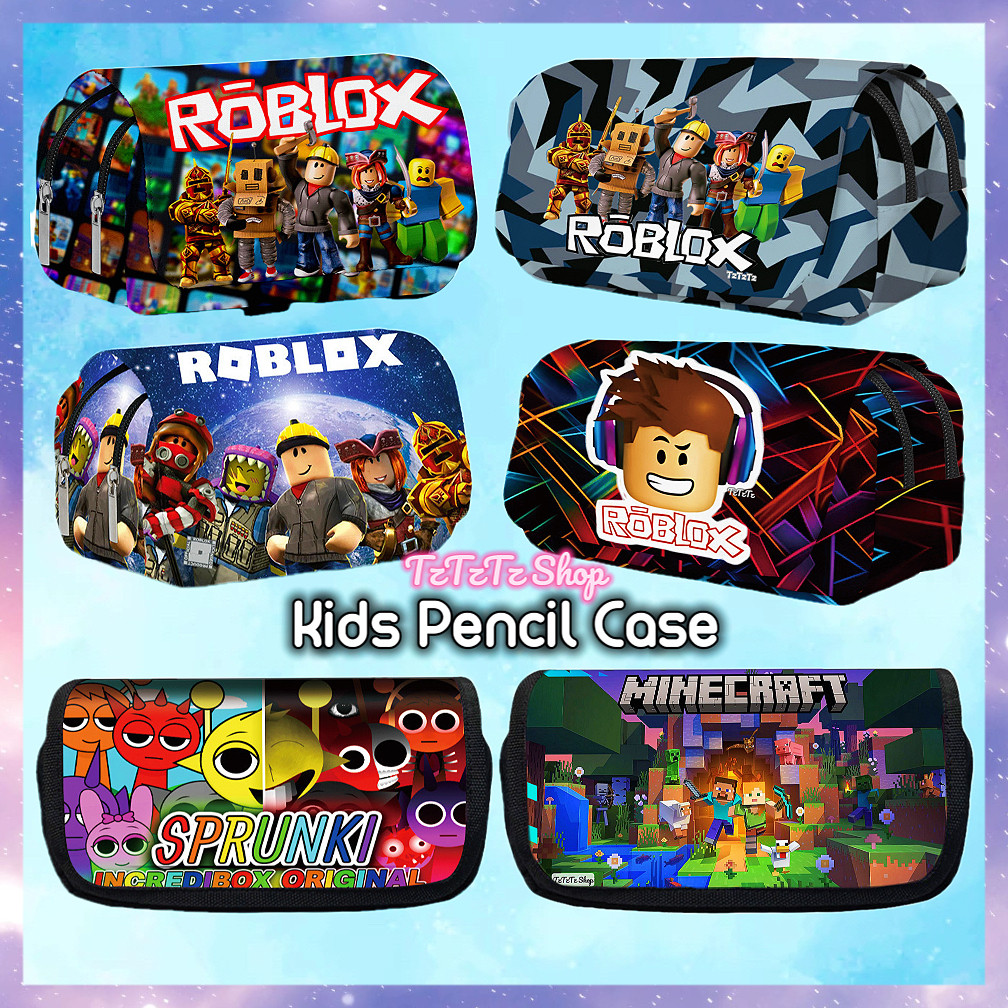 Sprunki Minecraft Roblox Flip Large space pencilcase Pencil Case Zipper ...
