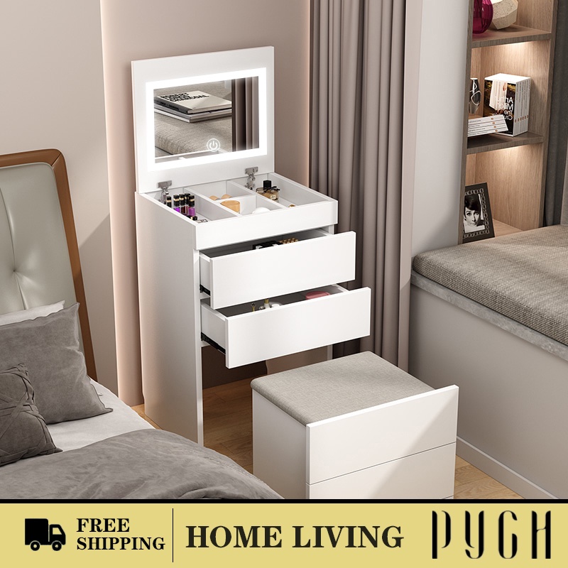 PYGH Dressing Table LED Light With Mirror Modern Makeup Table /Vanity ...