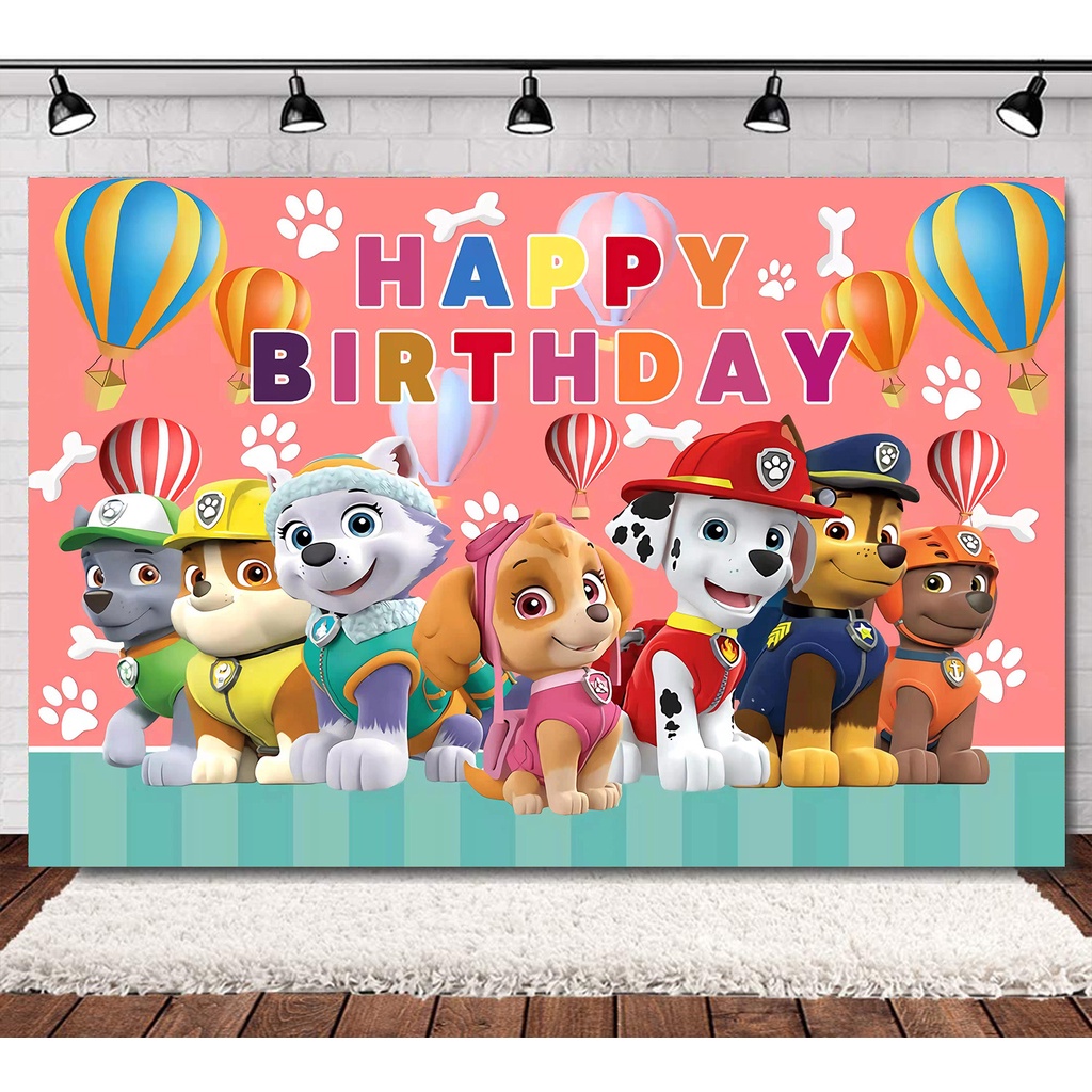 [SG] Paw Patrol Photography 5x3ft Backdrop Banner Supplies for Party ...