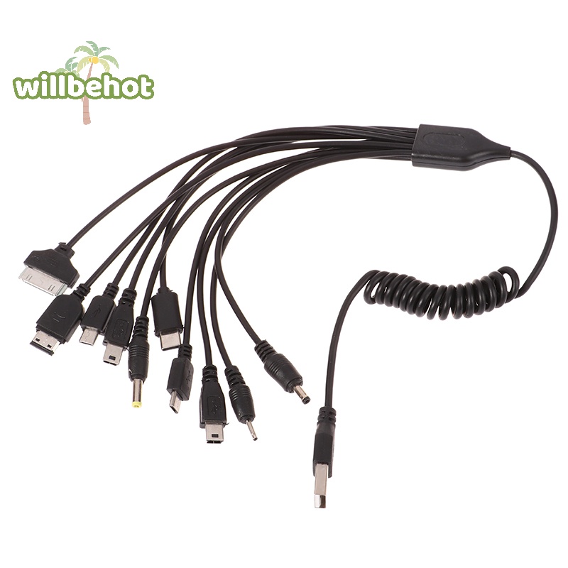 [WillbehotS] 1Pc 10 In 1 Micro USB Multi Pin Cable Charger Universal ...