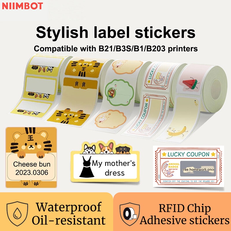 NIIMBOT B21/B1/B203/B3S Post-it Label Printing Paper Self-adhesive ...
