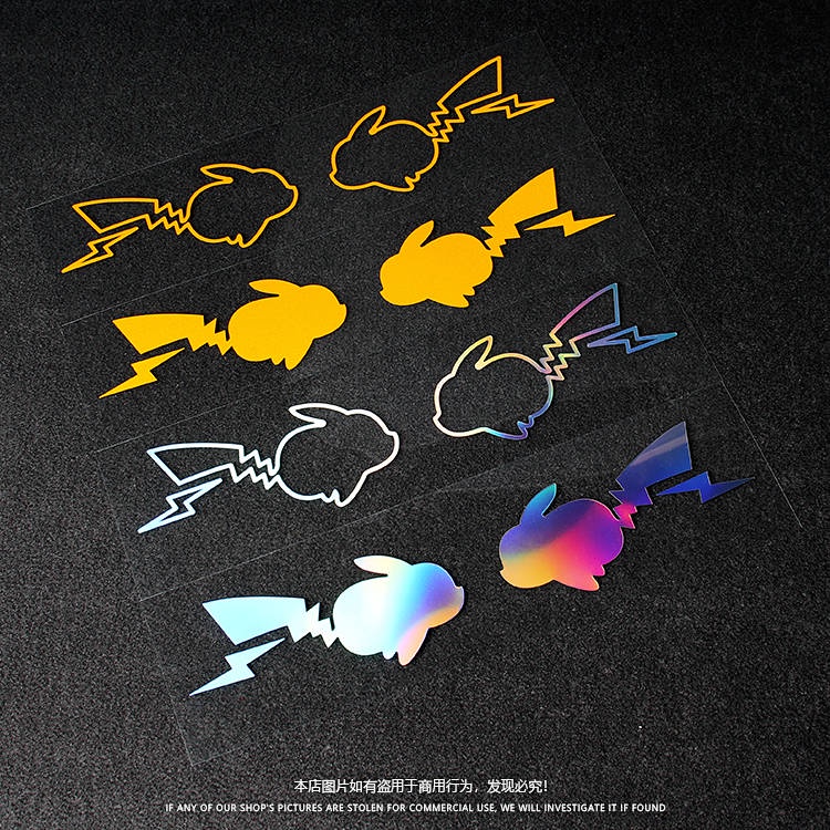 Pikachu Bumper Stickers Reflective Sticker Automobile Sticker Bumper ...