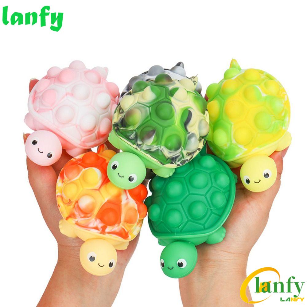 LANFY Pop Toy 3D Turtle, Silicone Mini Turtle Silicone Bubble Balls ...
