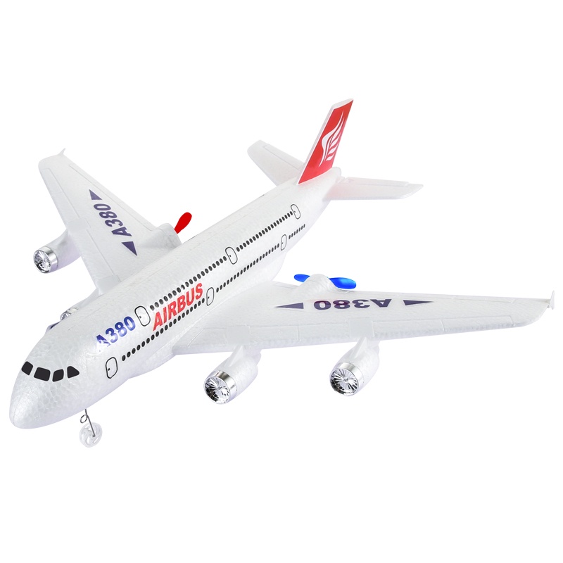 100m Long Range Remote Control A380 Airplane DIY 2.5 Channels Built in ...