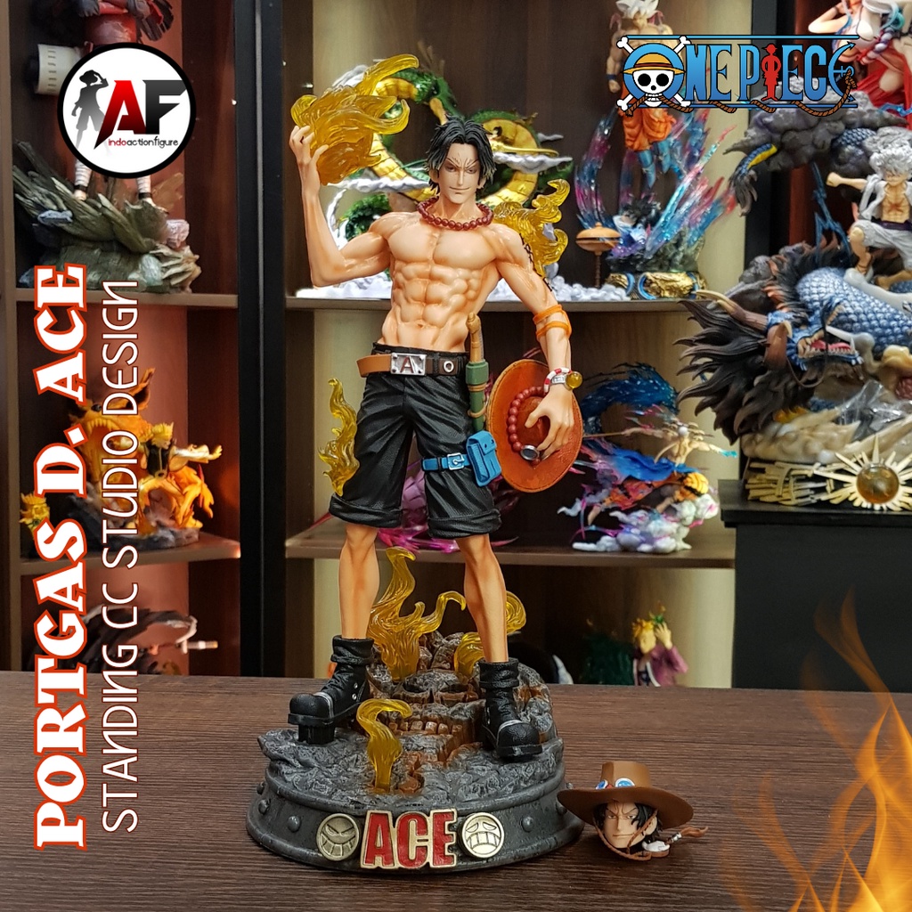 Statue One Piece Portgas D Ace Standing LC Studio 35cm Design Recast ...