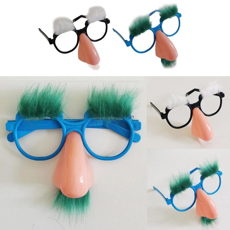 MIS Disguise Glasses with Nose Funny Old Man Glasses with Eyebrows and ...