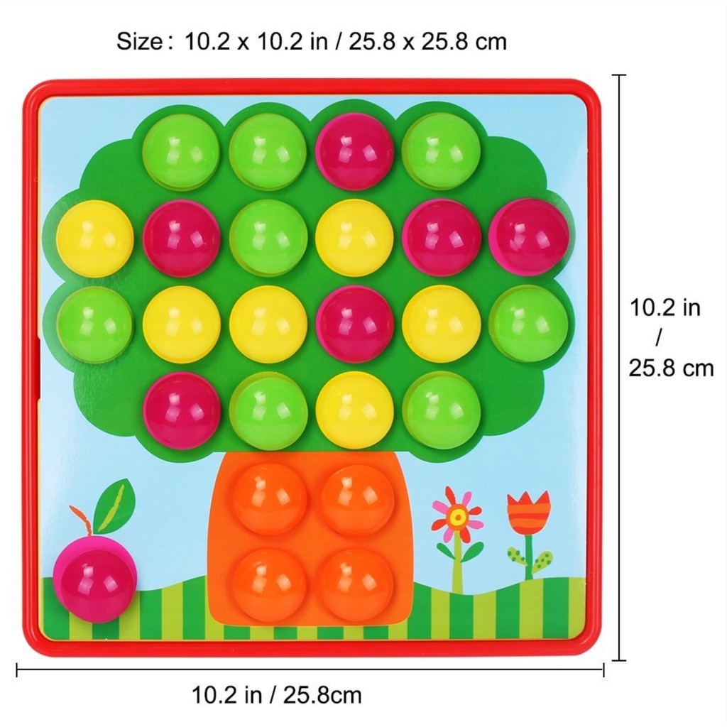 Button Idea Puzzle Educational Toys (12 pictures + 46 Button Nails) Art ...