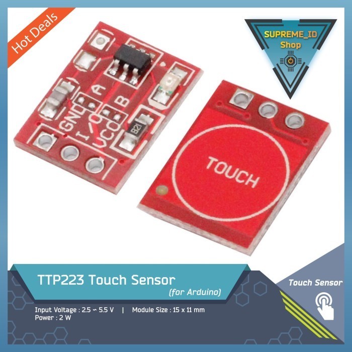 TTP223 Capactive Touch Pad Touchpad Sensor Red GPIO Touch Sensor PCB ...