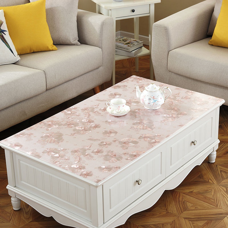 Soft Glass PVC Tablecloth Waterproof Anti-scalding Oil-proof Table Mat ...