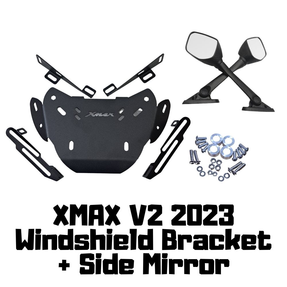 XMAX V2 Windshield Bracket + Side Mirror Motorcycle Accessories ...
