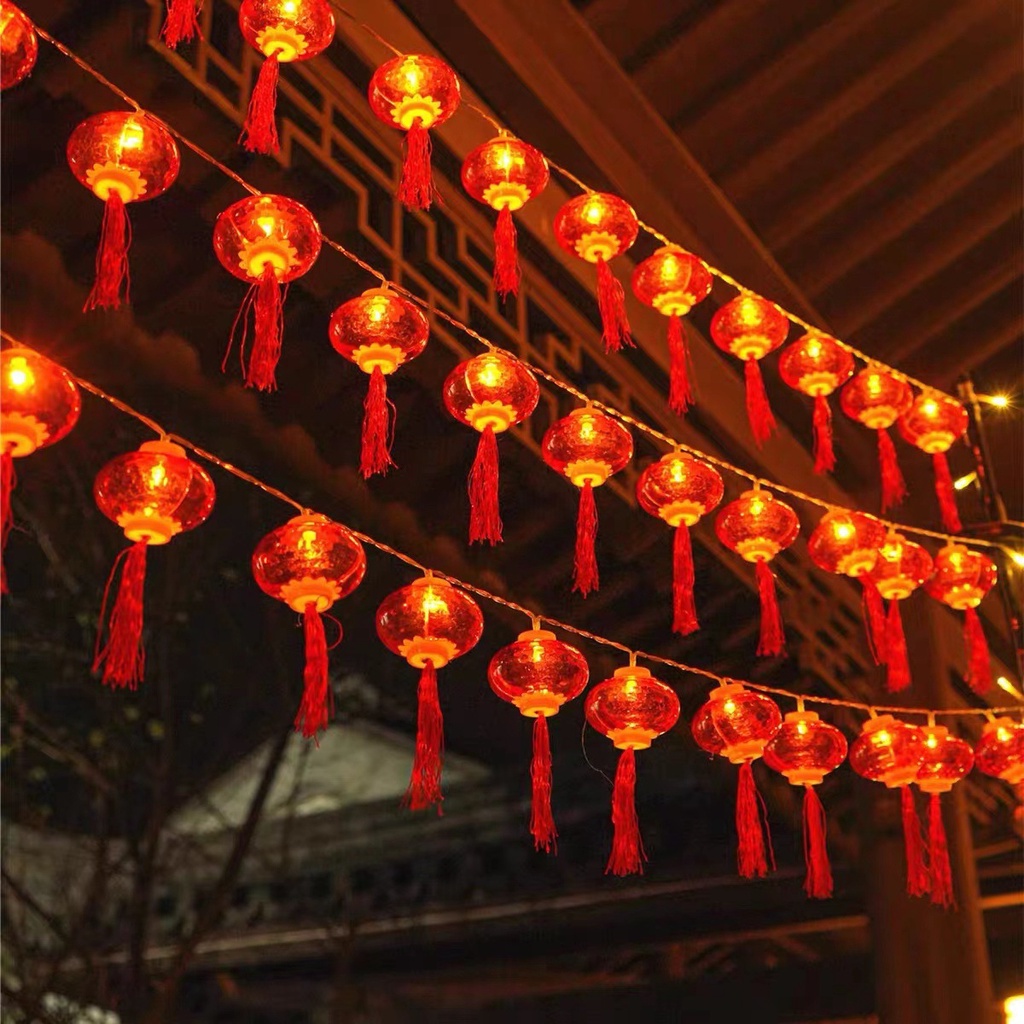 1.5/3M Chinese New Year CNY LED String Lights/ Battery Operated Red ...