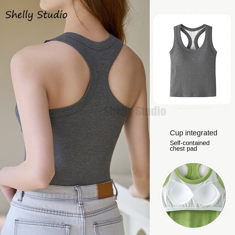 ReadyStock Japan bra-top U-neck Beautiful Back Sleeveless Versatile ...
