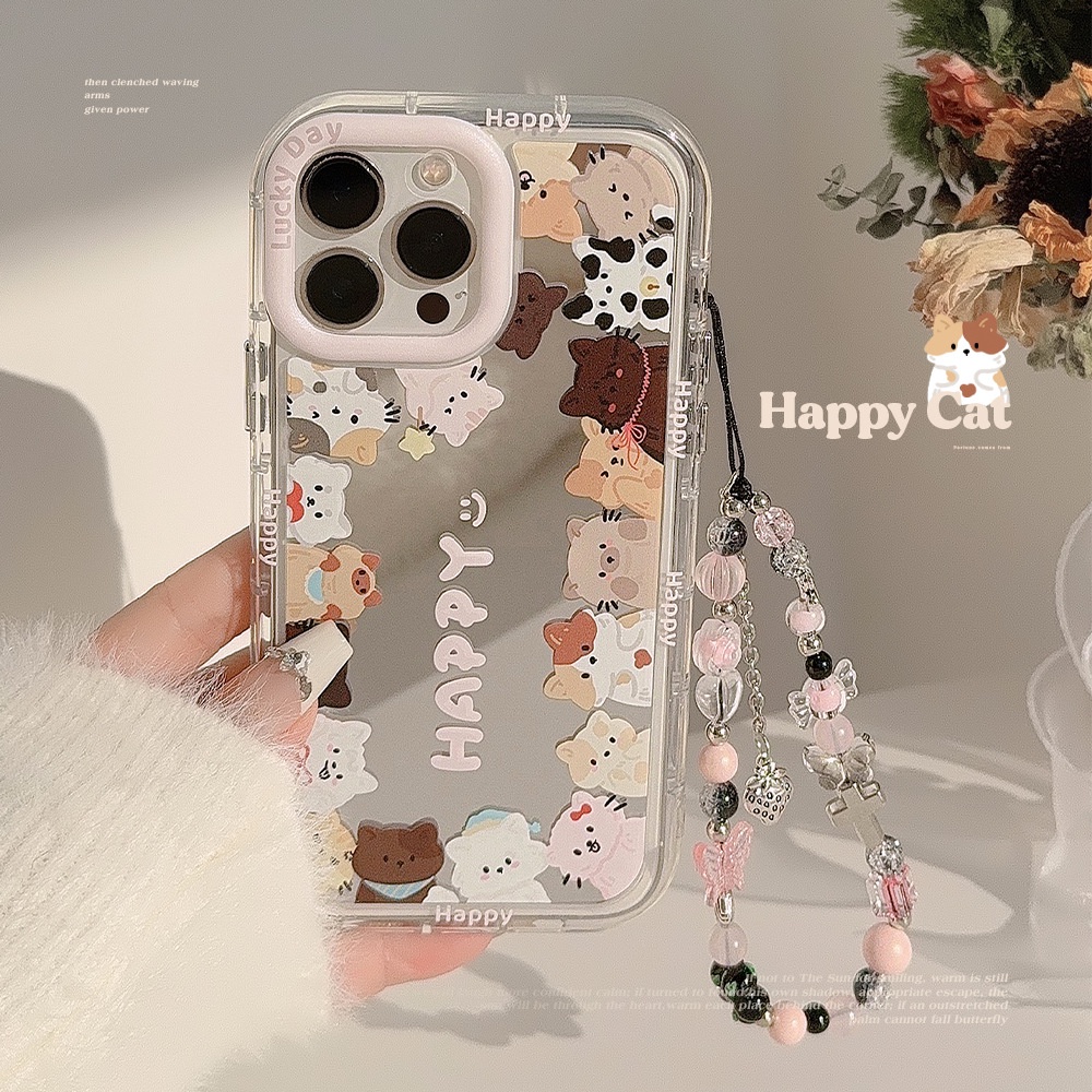 Mirror ins cute cat drop proof phone case tpu silicone for apple iphone ...