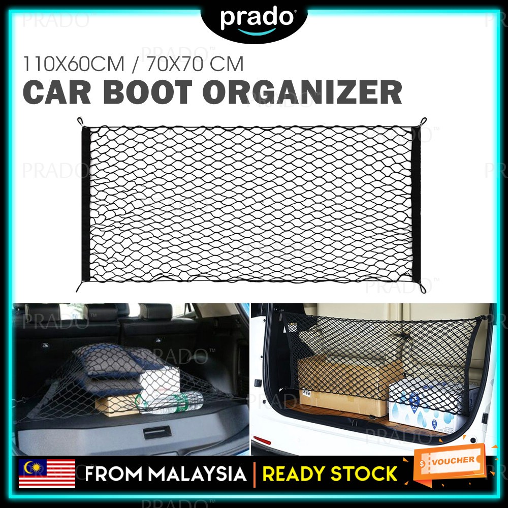 PRADO Car Boot Storage Elastic Pocket Net 110x60cm Luggage Net Jaring ...