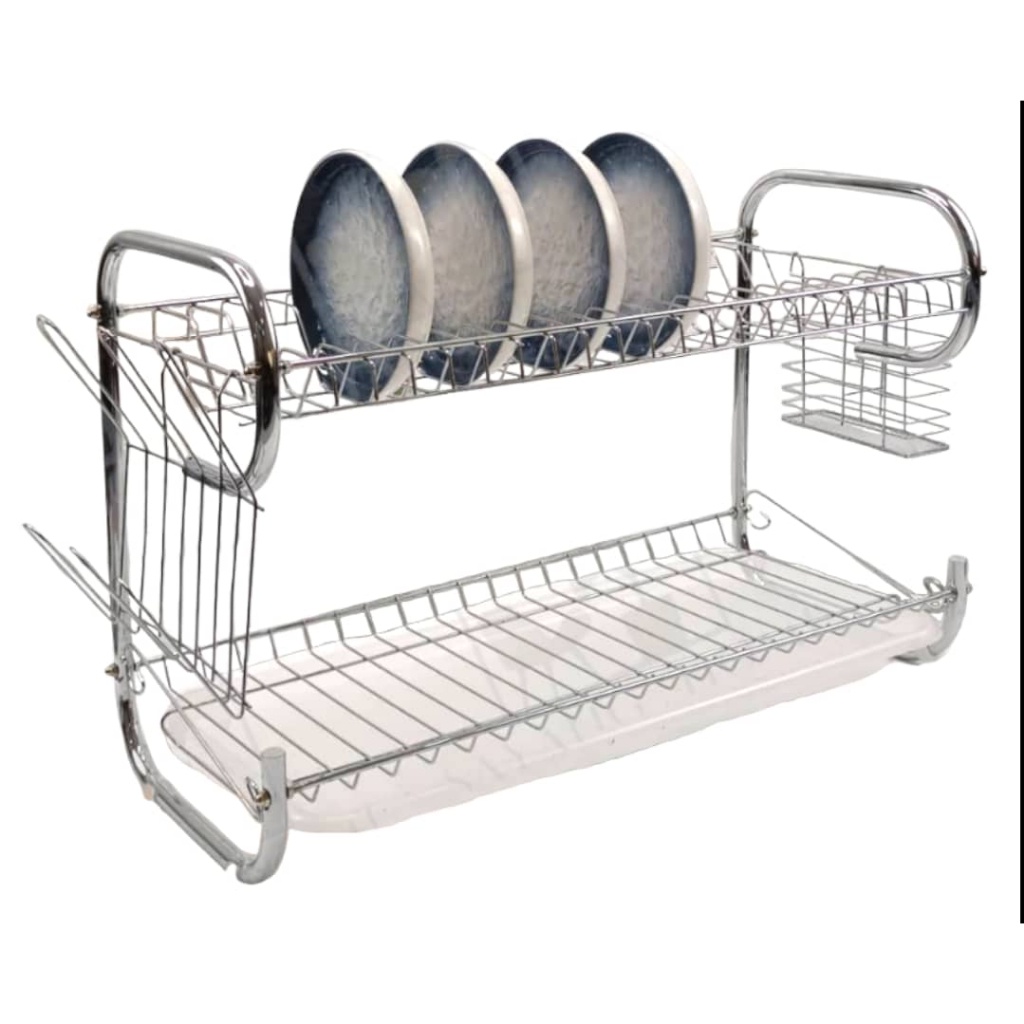 OFFER 2 LAYER STAINLESS STEEL DISH RACK / RAK PINGGAN / DISH RACK ...