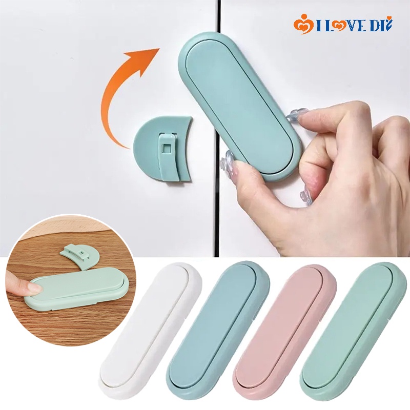 Multi-use Baby Anti Pinch Invisible Safety Cabinet Lock Self Adhesive ...