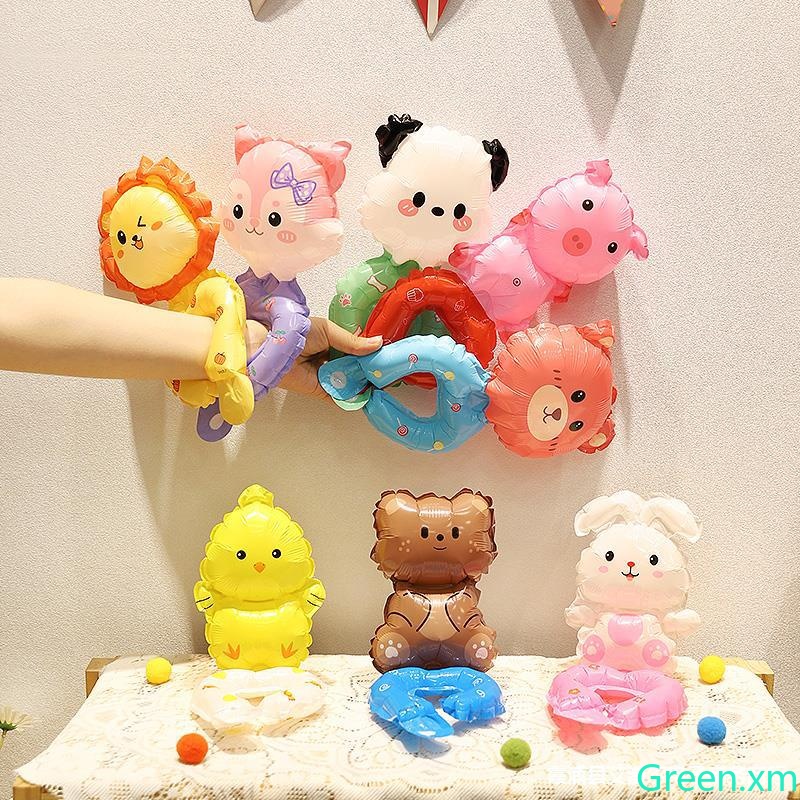 Wrist Balloon National Day Bear Children's Party Watch Aluminum Film ...