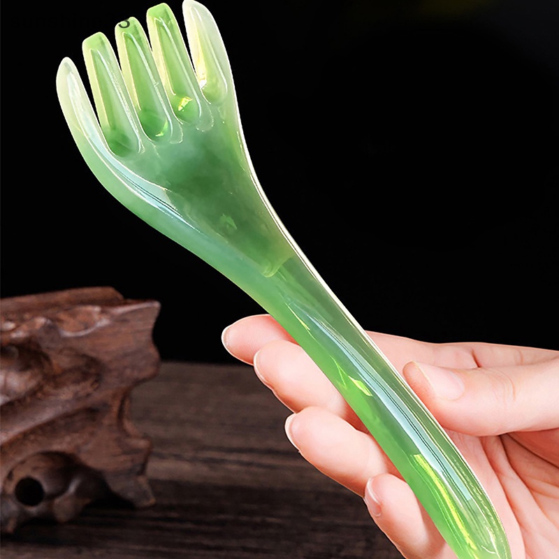 Sy 1pc Scalp Gua Sha For Body Neck Leg Massage Head Massager Acupuncture Point Press Massage