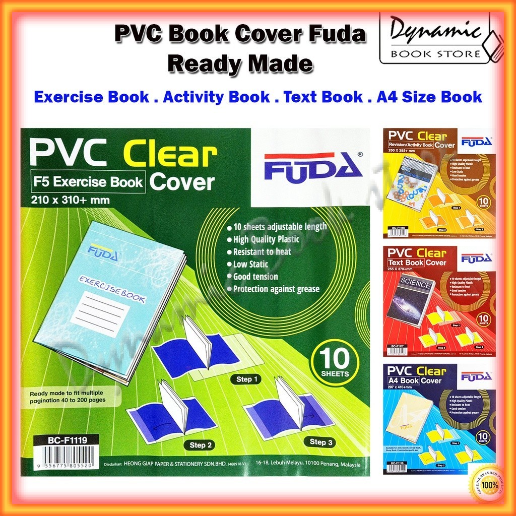 Made FUDA PVC Book Cover A4 / Text Book / F5 Exercise Book / Revision ...