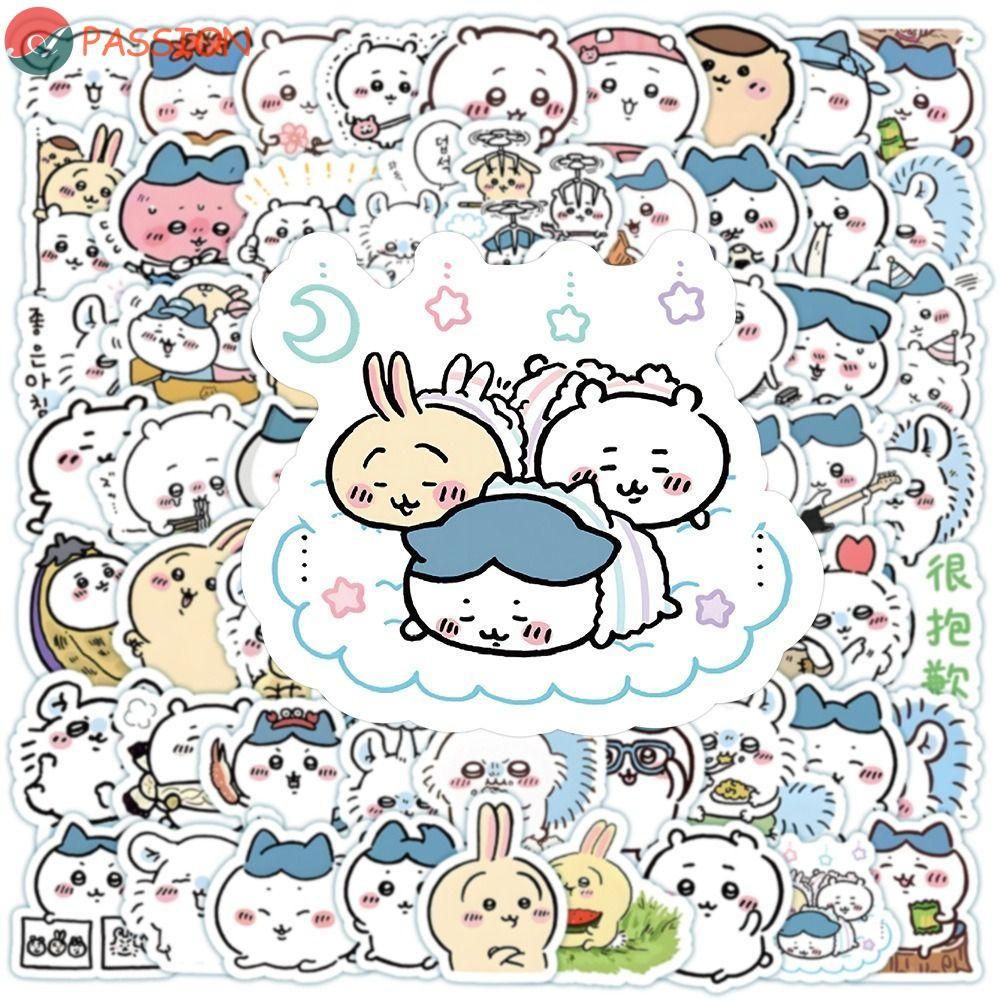 PASSION 100PCS Chiikawa Stickers, Momonga Kawaii Scrapbook Sticker ...