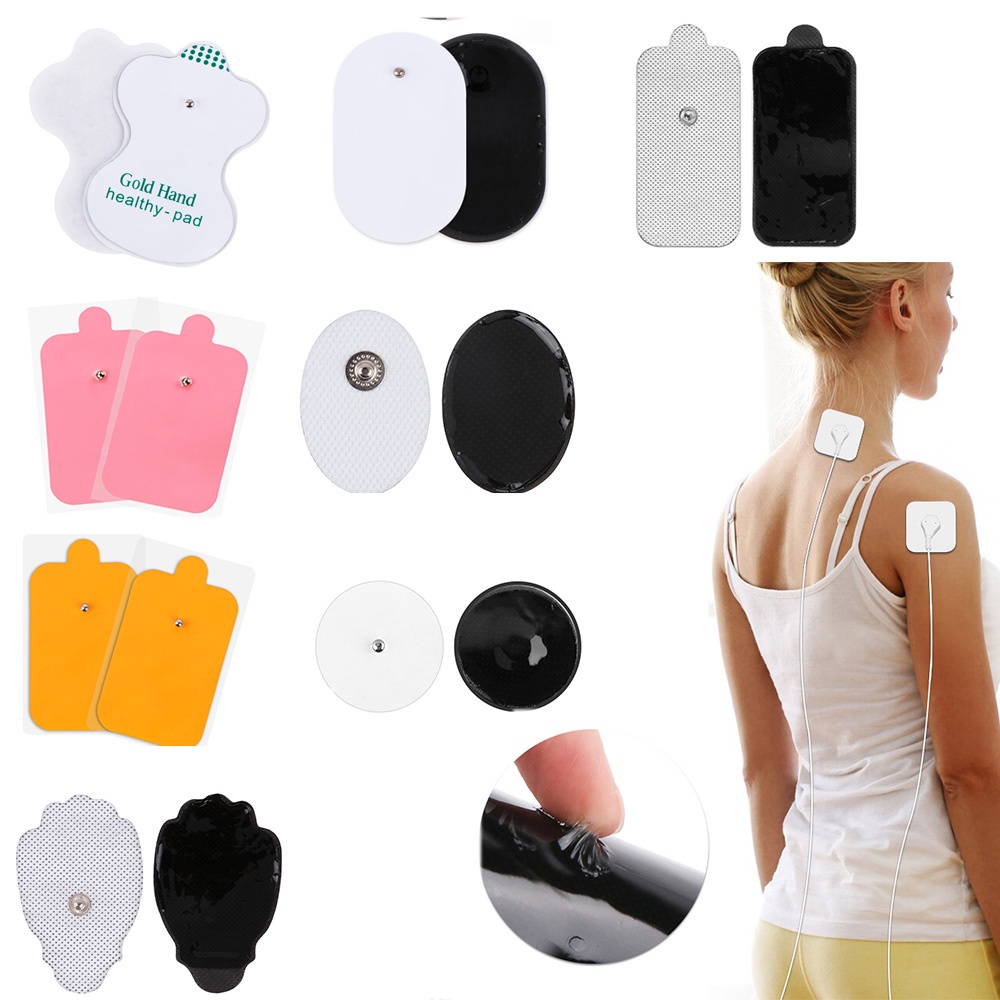 Physiotherapy Tens Electrode Pads Conductive Gel Therapeutic Pulse Pressure Electrical Compex ...