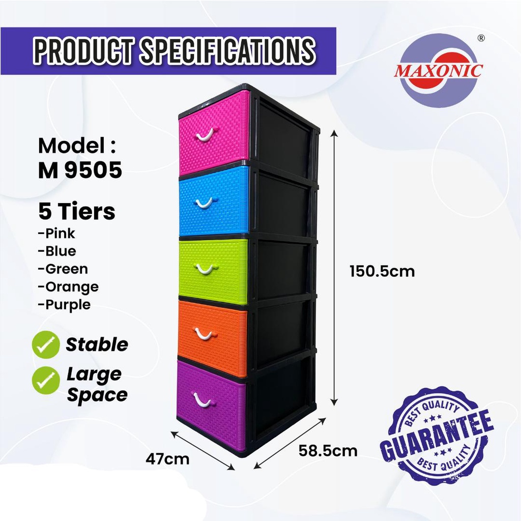 5 Tier Drawer Cabinet Multipurpose Cabinet Drawer Plastic Drawer ...