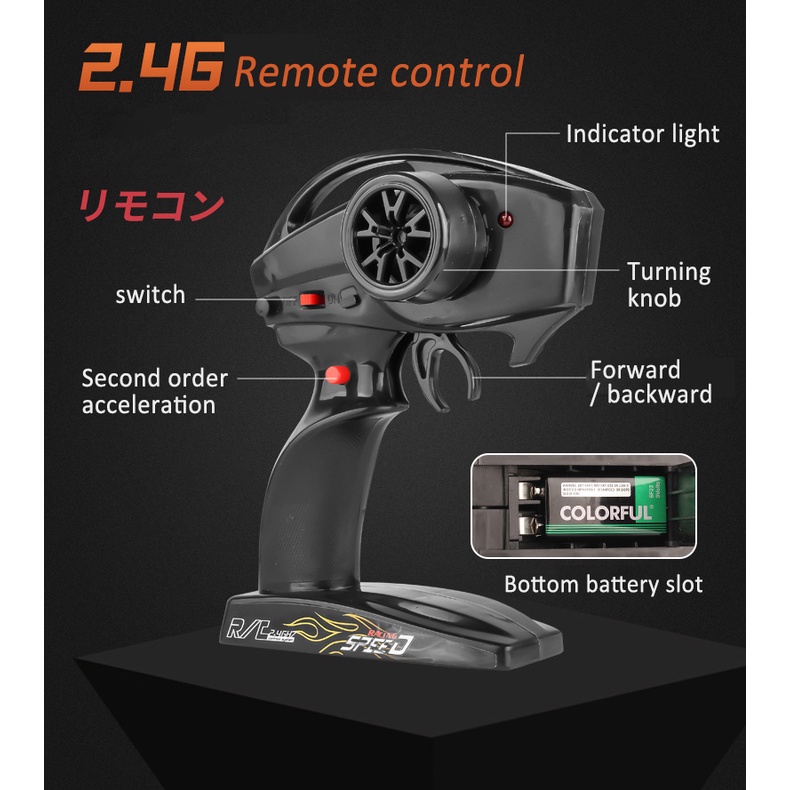 NEW 1/10 Rc Drift Car New Upgrade Chassis 4WD 70KM/H RC Car Shock ...