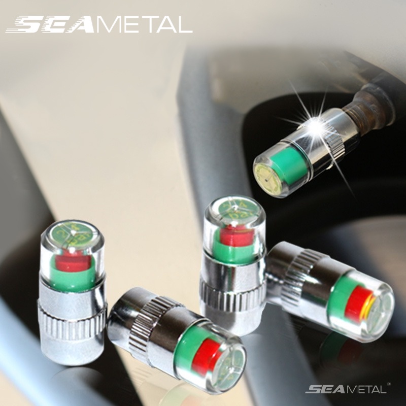 SEAMETAL Car Auto Tire Cap Pressure Monitor Valve Cap Car Air Alert ...