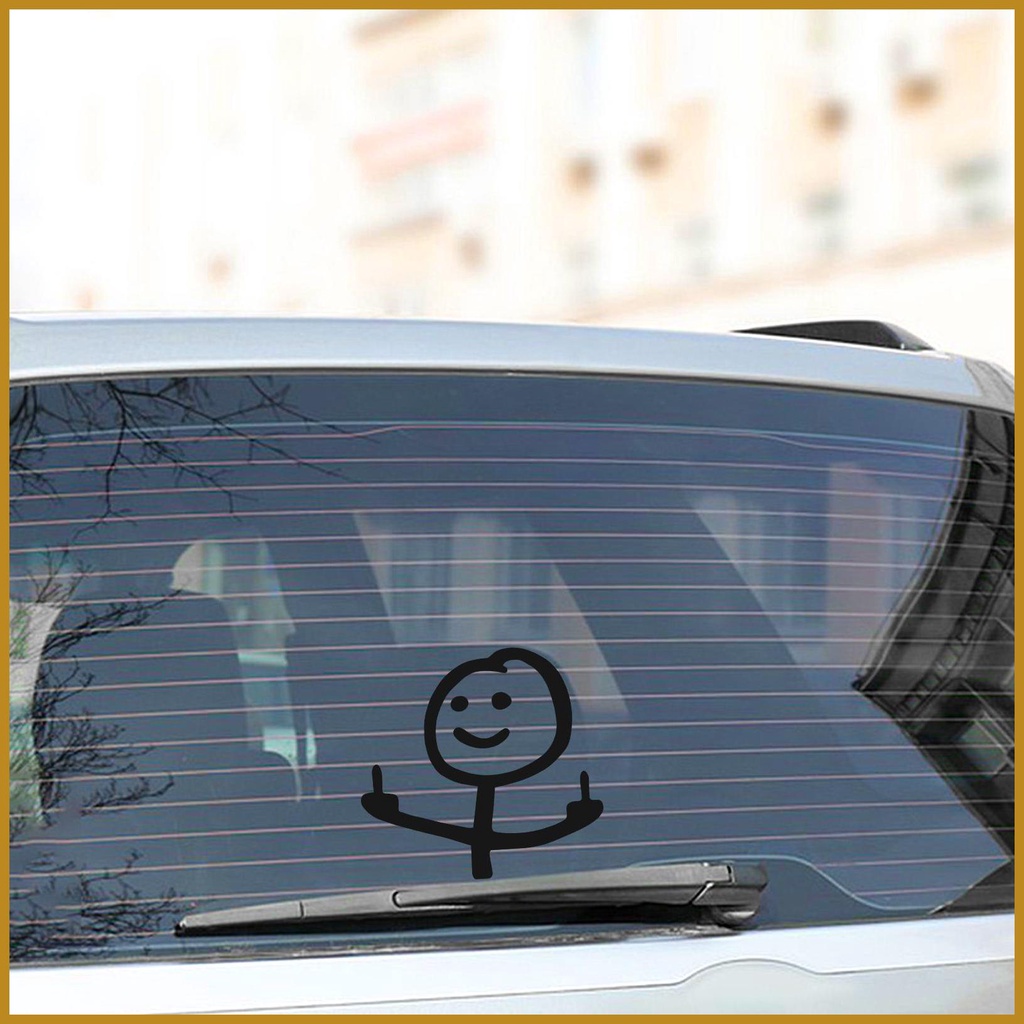 Middle Finger Car Body Sticker Cartoon Middle Finger Sticker Waterproof ...