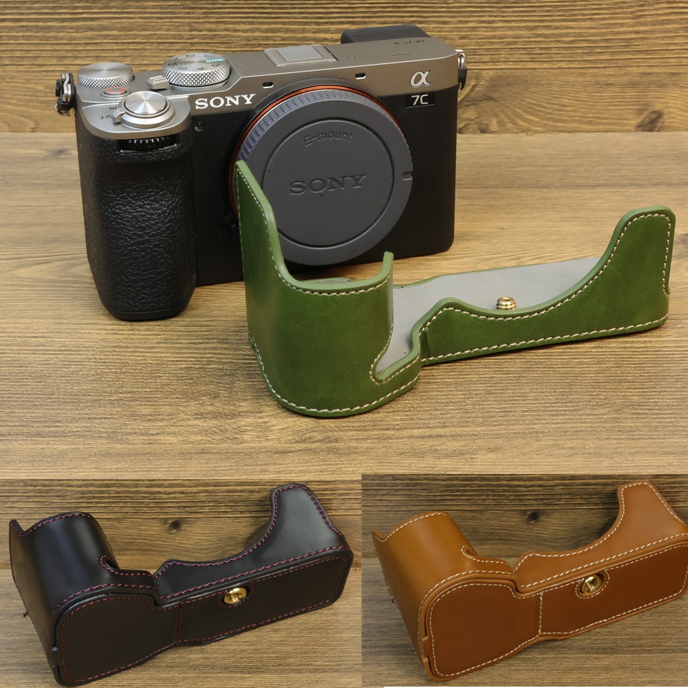 A7C2 PU Camera Bag Half Base Body Case for Sony A7C II A7CII A7CM2 A7C ...