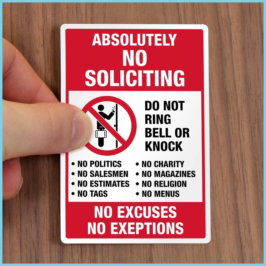 No Soliciting Sig Yard No Solicitation Sign Sticker Sunproof Self ...