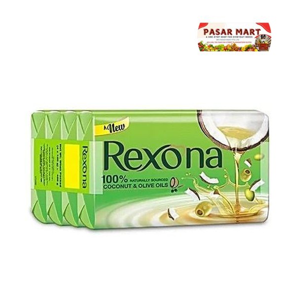 Rexona Coconut And Olive Oil Soap Bar Naturally Sourced 400g | Shopee ...