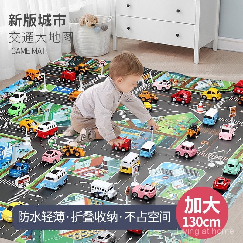City Traffic Simulation Scene Map Toy Car Parking Lot Road Crawling ...