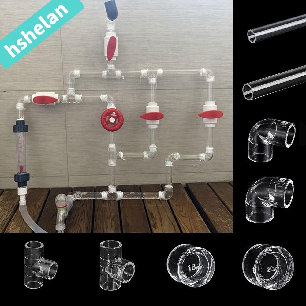 HSHELANXB Acrylic Pipe Fittings, 90 Degree Elbow Transparent Plexiglass ...