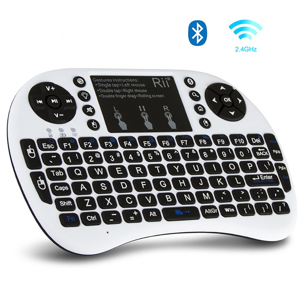 Mini Bluetooth Keyboard With Touchpad Backlit Portable 2.4GHZ Wireless ...