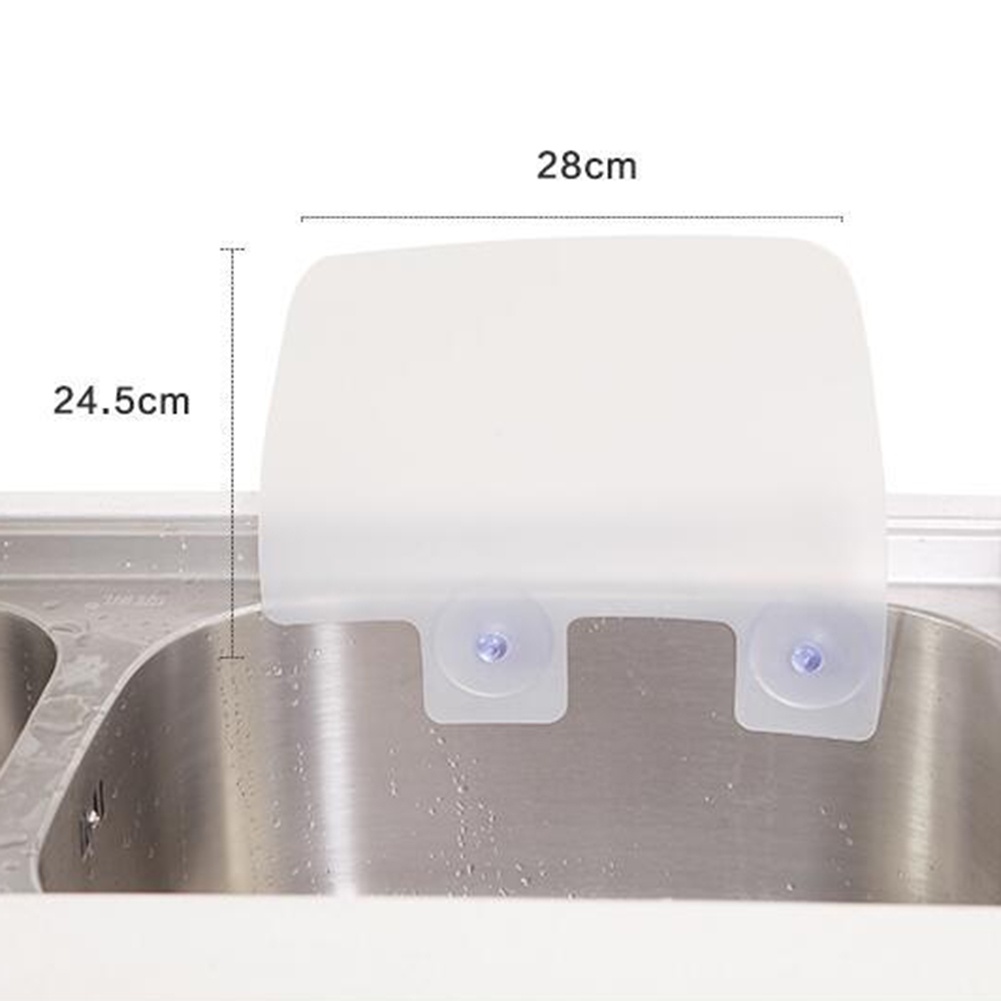 Resin Sucker Water Splash Guard Baffle Sink Pool Shelf Kitchen Washing ...