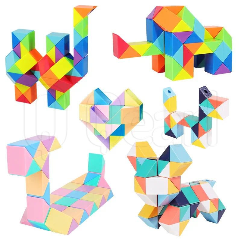 24 Segments Rainbow Magic Ruler - Transformable Cube - Twisting Snake ...