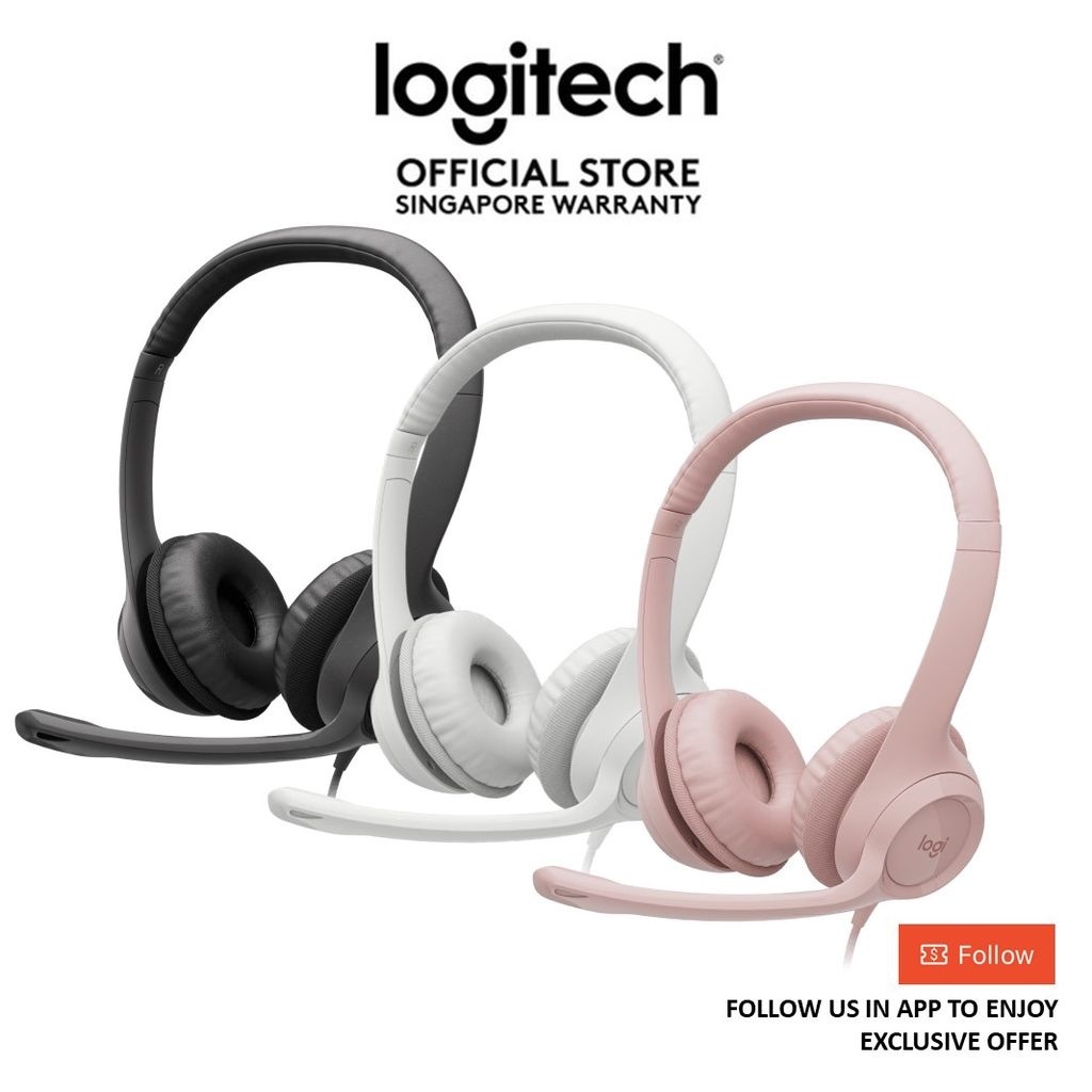 Logitech H390 USB Headset with Noise-Cancelling Microphone, In-Line ...