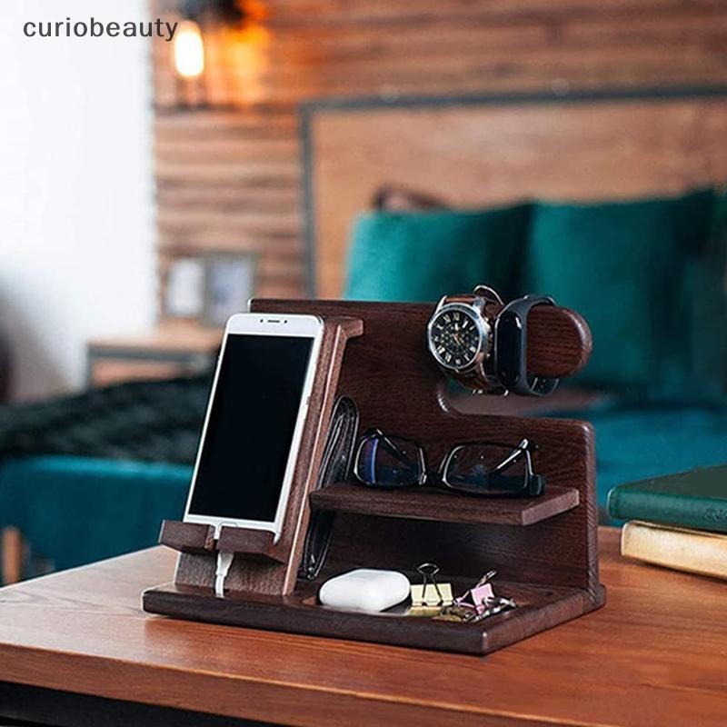 # curcur # Wooden Bedside Wood Phone Docking Station Holder Wallet ...