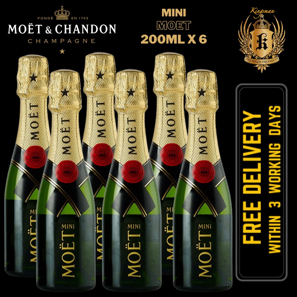 Moet Chandon Mini Brut 200ml (Bundle of 6) | Shopee Singapore