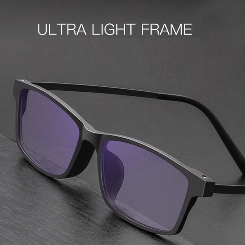 Ultra-Light Blue Light Reading Glasses Standard Fit Square Frame ...