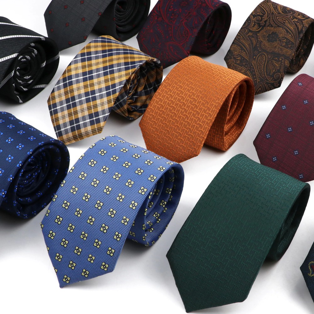 ZONFAZ Fashion Jacquard Paisley Striped Silk Neckties For Men Formal ...