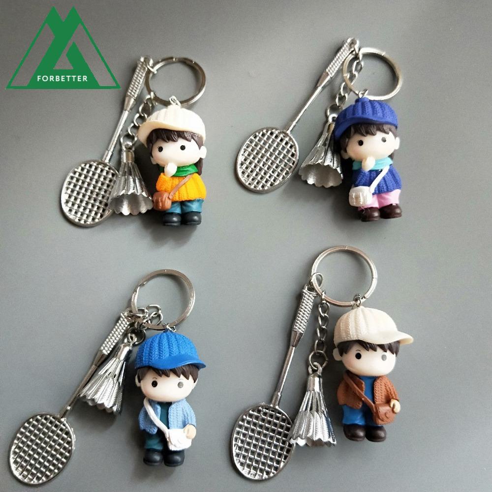 FORBETTER Badminton Boy Keychain, Badminton Sport Styles Badminton ...